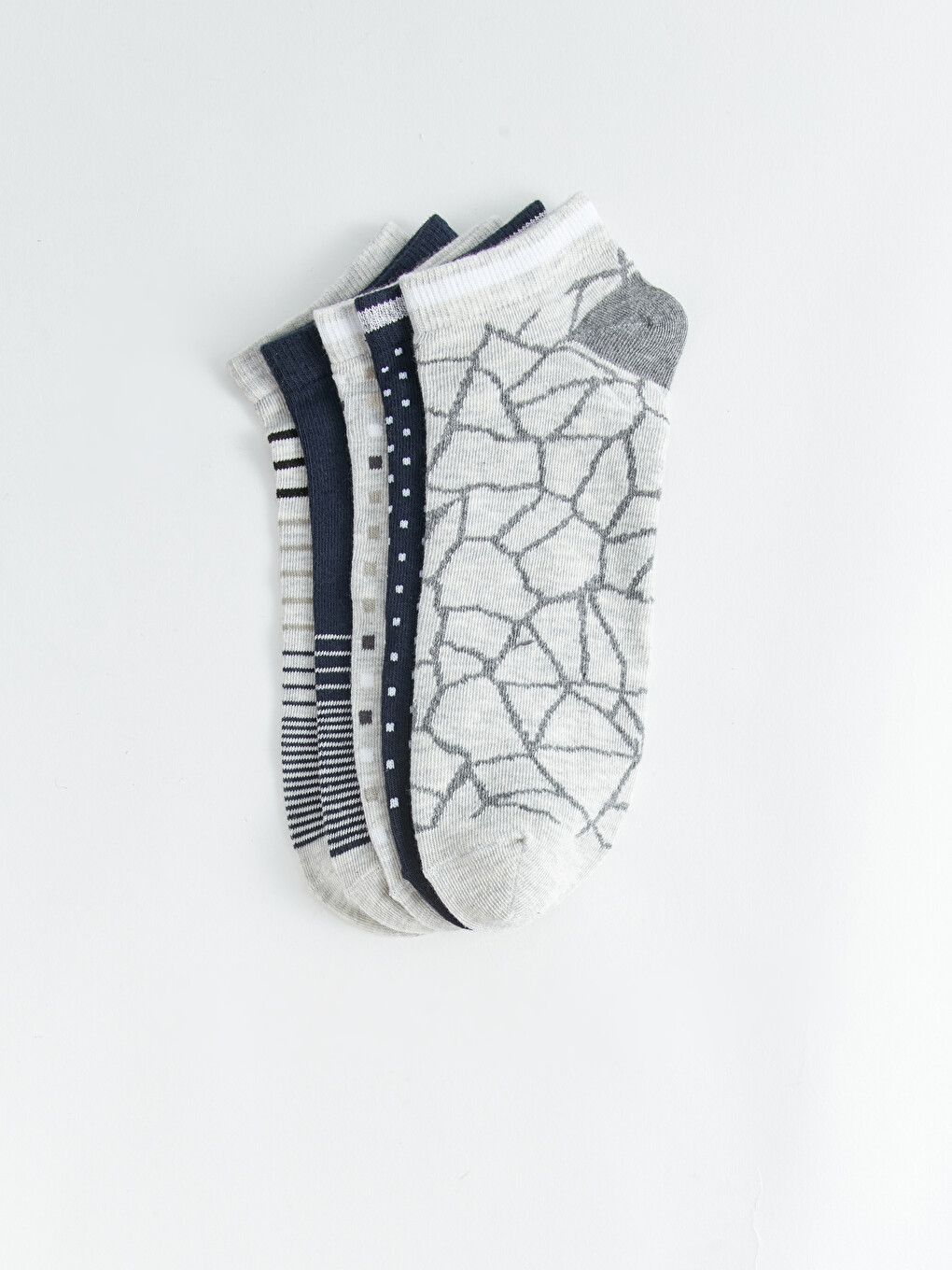 Patterned Men's Booties Socks 5 Pack -W3EO81Z8-K00 - W3EO81Z8-K00 - LC ...