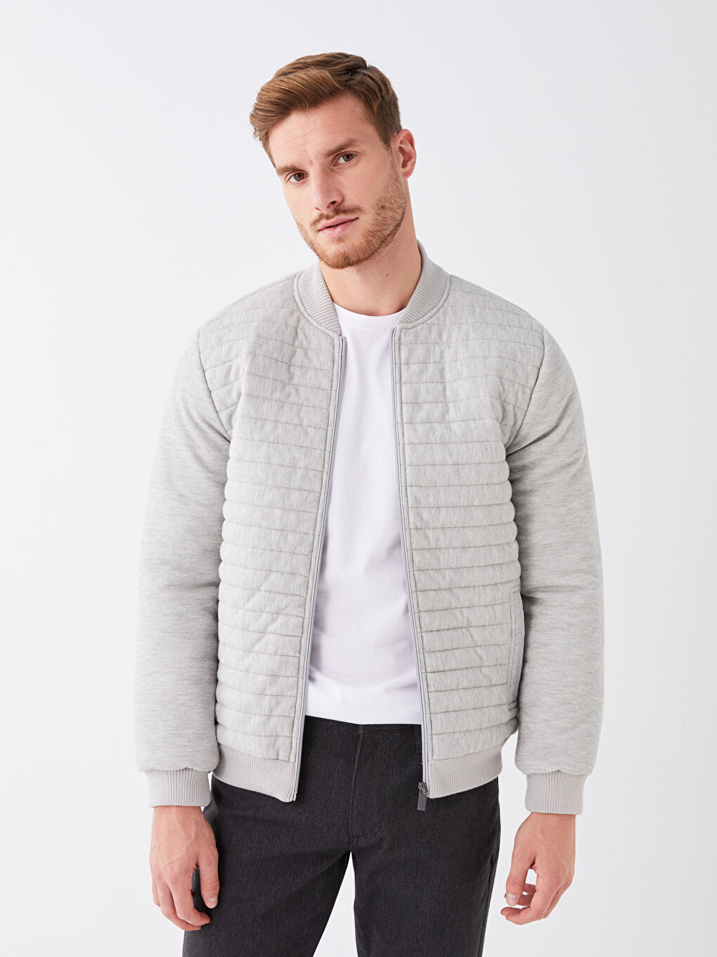 Standard Pattern College Collar Men's Knitwear Coat -W3FY28Z8-CY9 ...