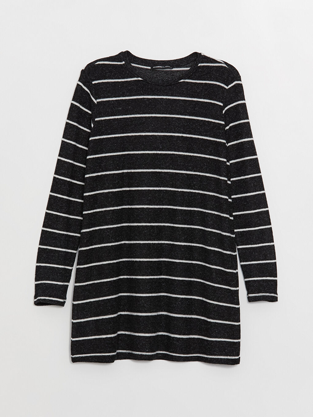 Crew Neck Striped Long Sleeve Women's Tunic -W3IP25Z8-LEG - W3IP25Z8 ...