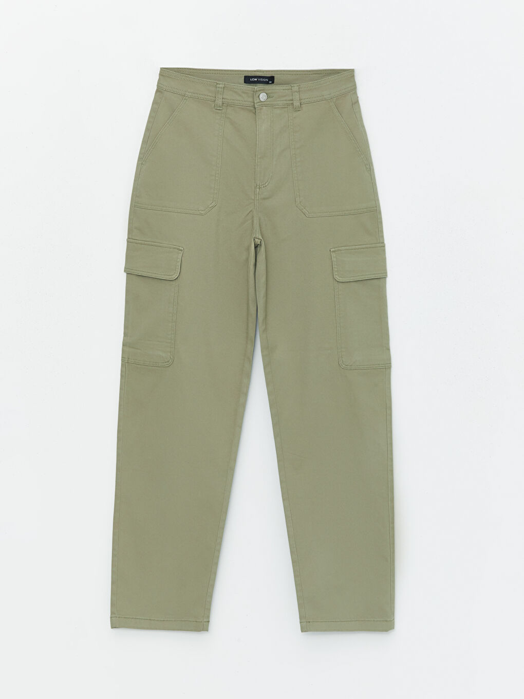Standard Fit Gabardine Women's Cargo Pants -S47160Z8-VHK Standard Fit Gabardine Women's Cargo Pants -S47160Z8-VHK