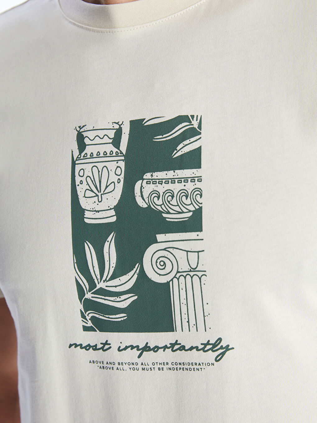 T Shirt Pour Hommes En Coton Peigné Imprimé à Manches Courtes Et Col