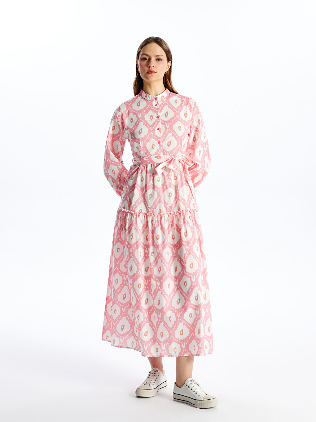 Patterned Long Sleeve Women Dress -S4AJ39Z8-LT9 - S4AJ39Z8 Patterned Long Sleeve Women Dress -S4AJ39Z8-LT9 - S4AJ39Z8