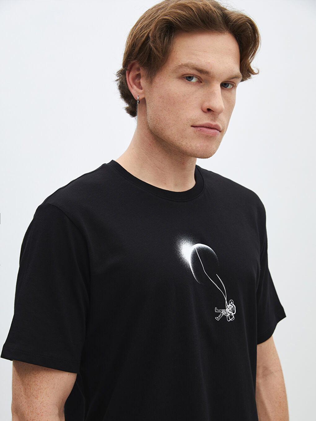 Crew Neck Short Sleeve Printed Combed Cotton Mens T Shirt S4bs63z8