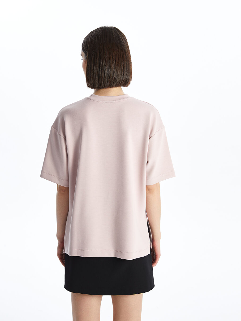 Crew Neck Printed Short Sleeve Oversized T-Shirt -S4DJ39Z8 Crew Neck Printed Short Sleeve Oversized T-Shirt -S4DJ39Z8