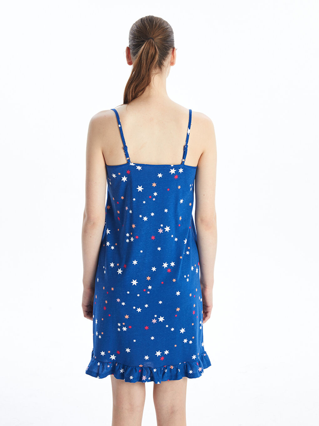 MAVİ V Yaka Desenli Askılı Kadın Gecelik - S4DT67Z8-LQL | LCW