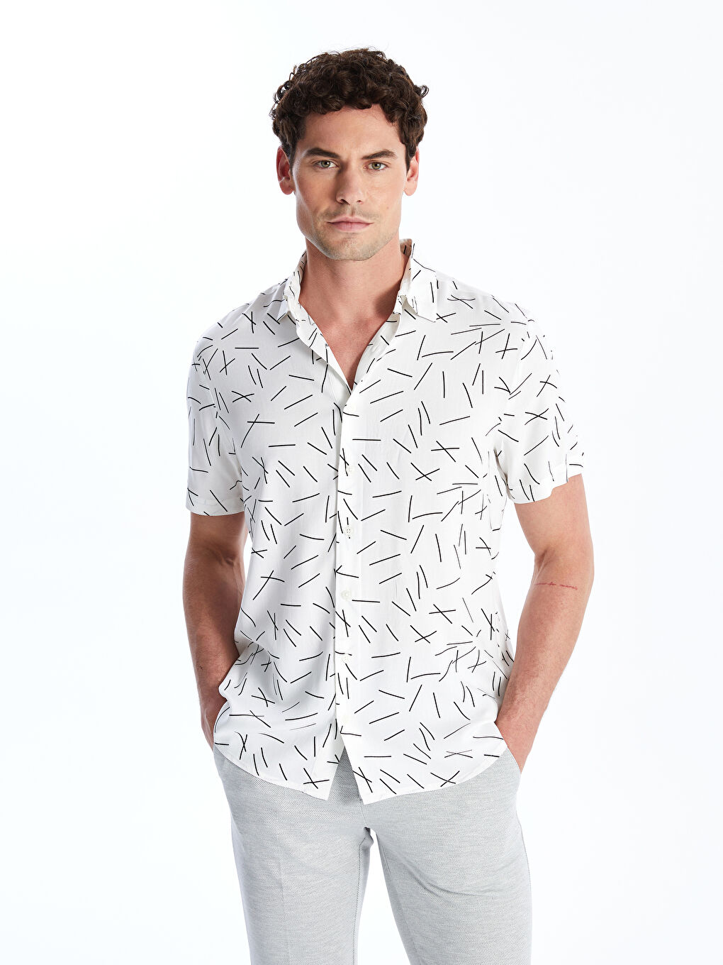 Мъже Бяло Риза -S4K756Z8-LU7 - S4K756Z8-LU7 - LC Waikiki