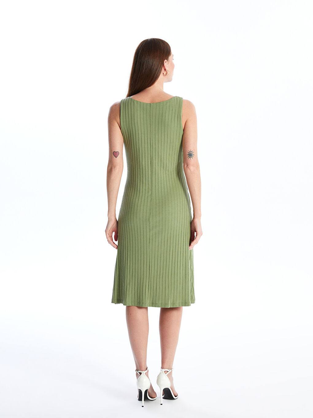 TURKUAZ Kadın Kare Yaka Düz Elbise - S4MG02Z8-YK4 | LCW