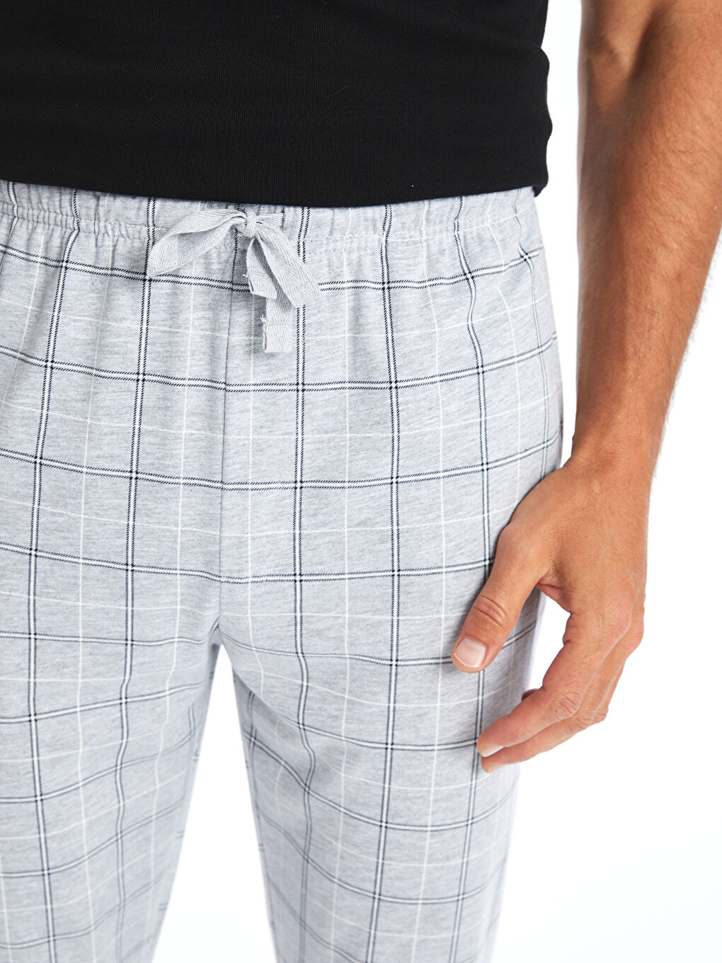 GRİ Standart Kalıp Ekose Erkek Pijama Alt - W47028Z8-LRW | LCW