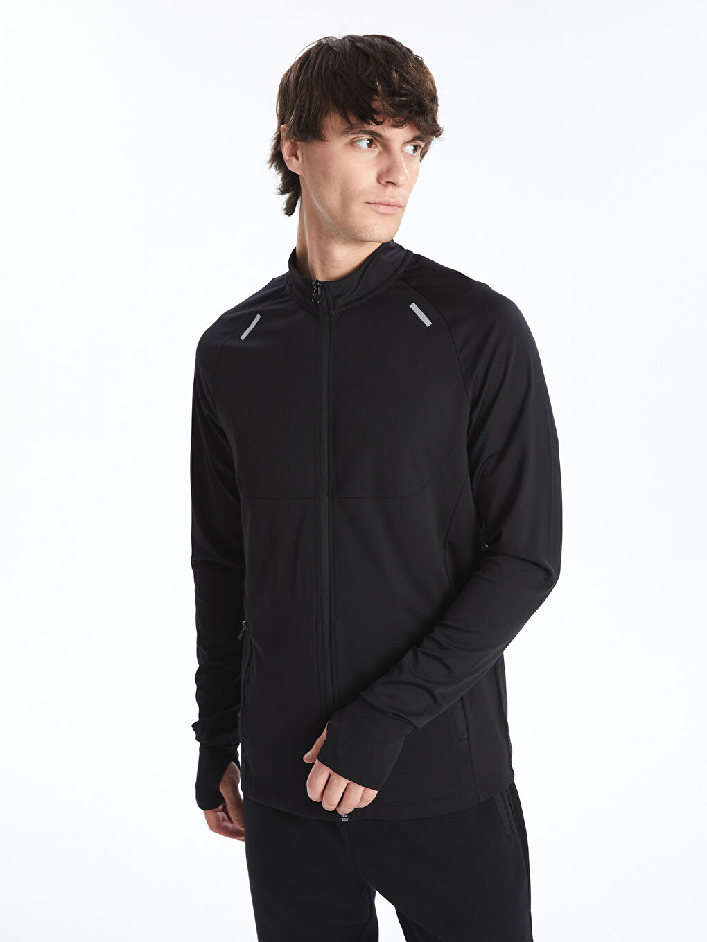Stand Up Collar Long Sleeve Men's Zippered Sweatshirt Stand Up Collar Long Sleeve Men's Zippered Sweatshirt