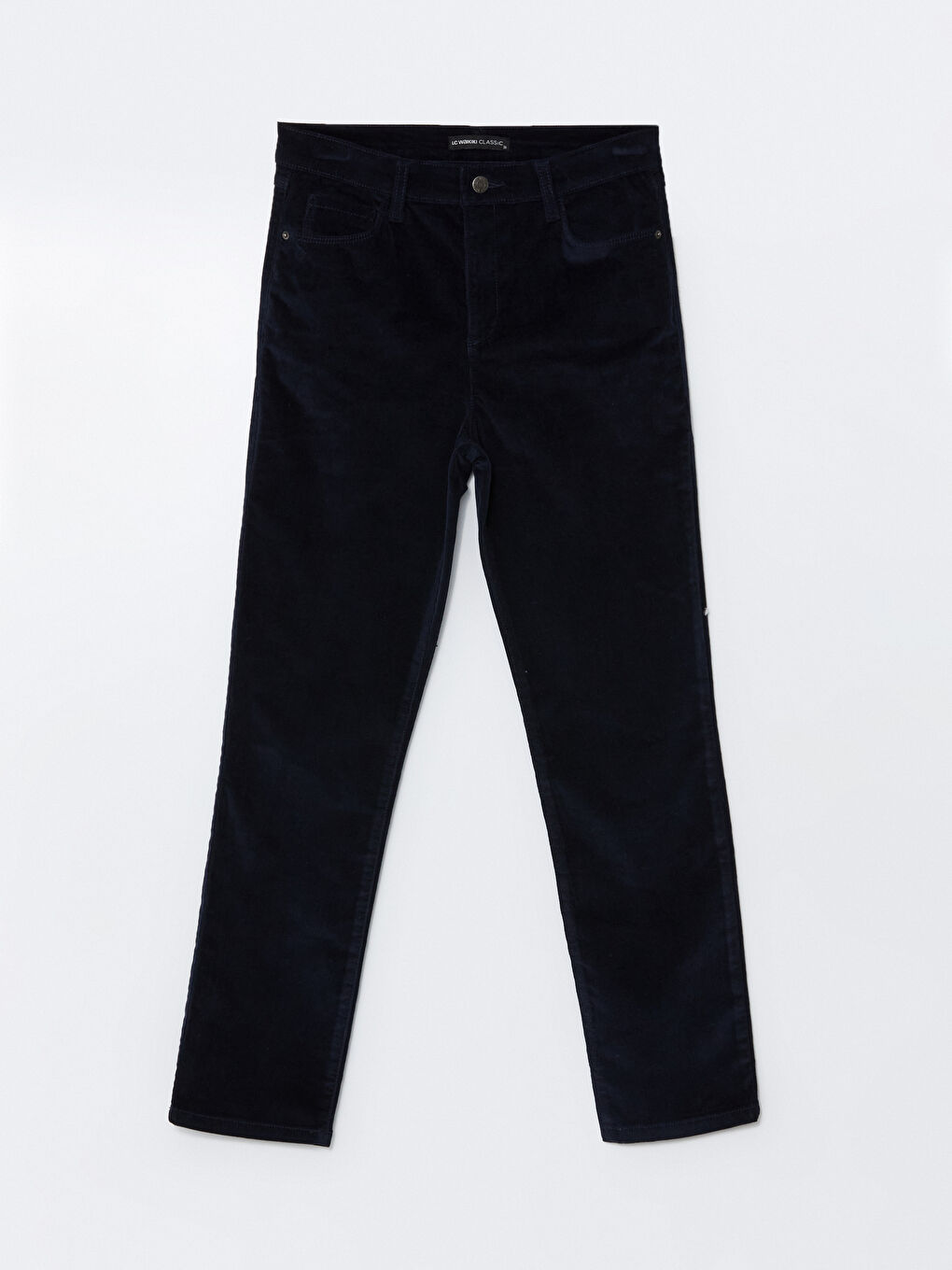Slim Fit Velvet Women's Trousers -W4HJ60Z8-E1J - W4HJ60Z8-E1J - LC Waikiki