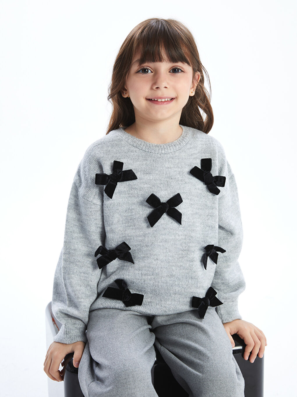 Girl GREY Jumper -W4IR12Z1-CY9 - W4IR12Z1-CY9 - LC Waikiki