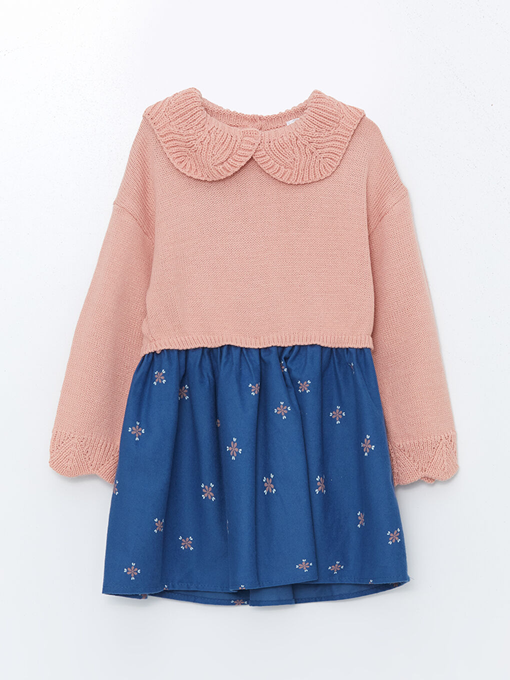 Baby Collar Long Sleeve Floral Girl Dress -W4JP76Z1-GED - W4JP76Z1-GED ...