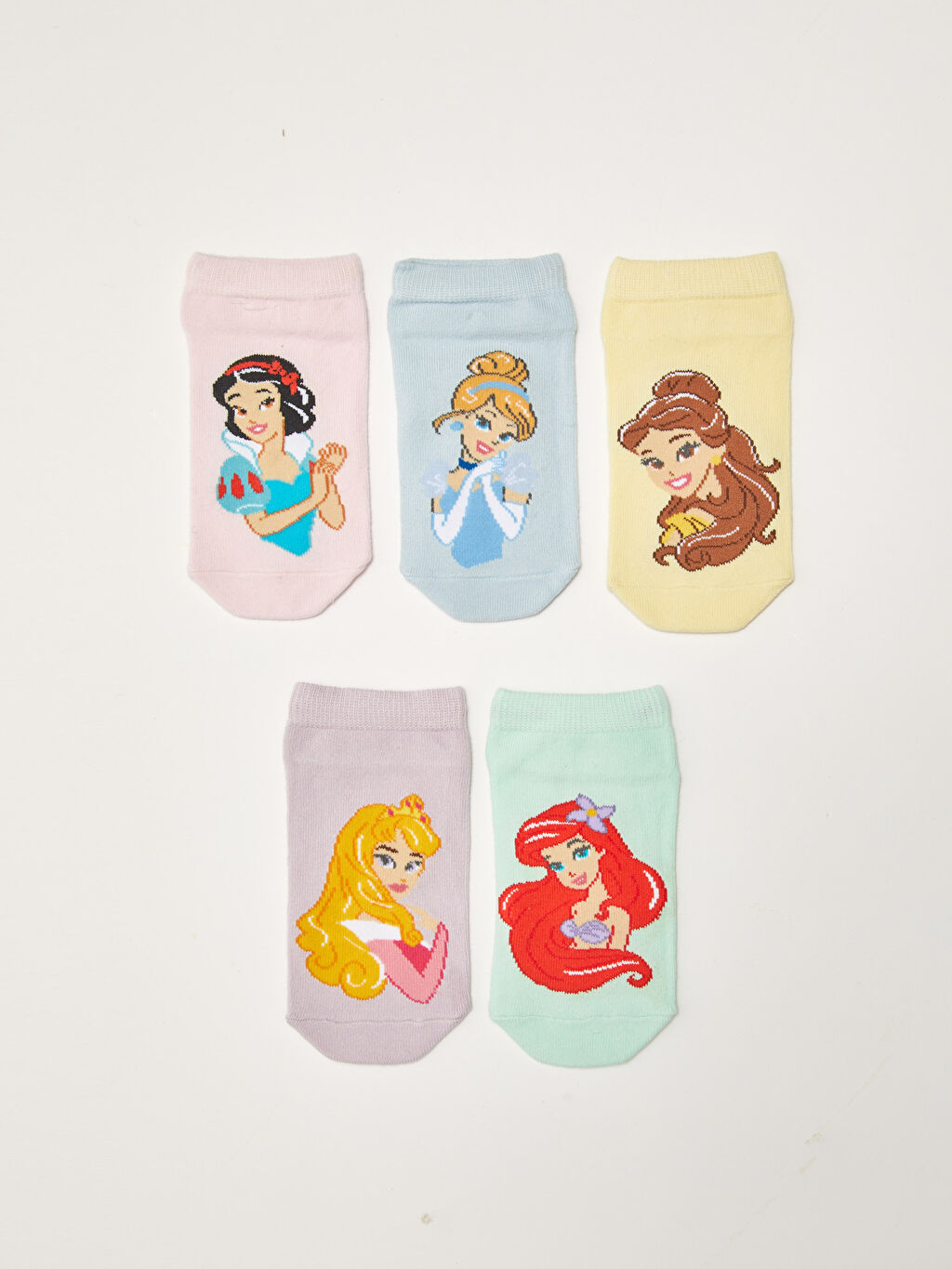 Disney Princess Patterned Girl's Booties Socks 5 Pack -S25470Z4-J0M ...