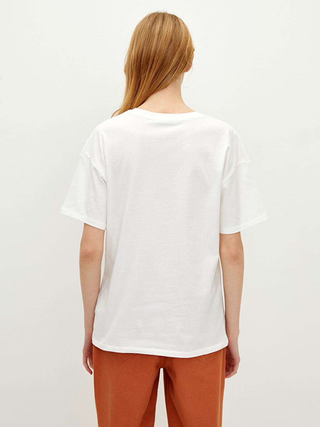 LCW CASUAL Crew Neck Printed Short Sleeve Cotton Women's T-Shirt ...