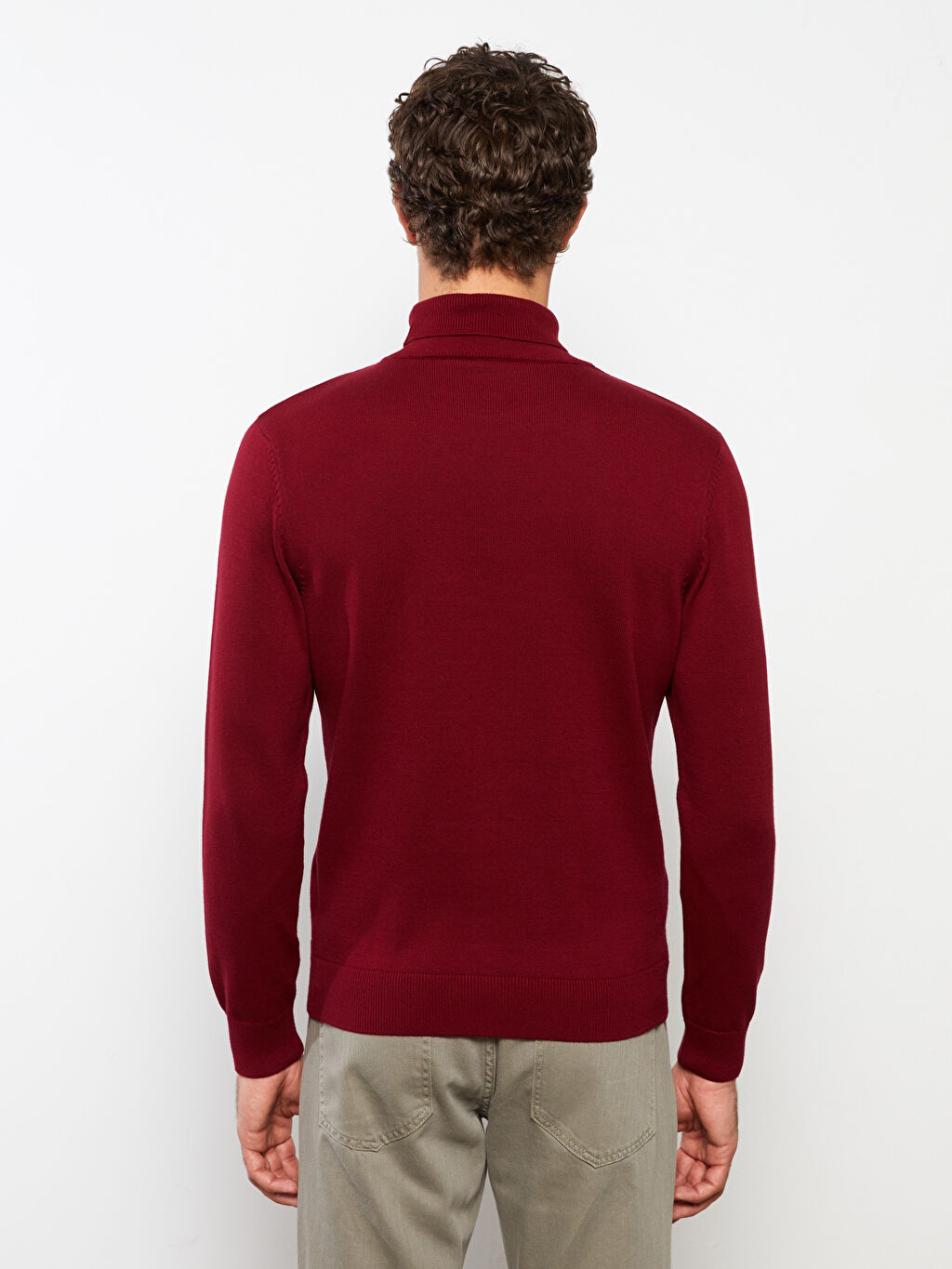 Turtleneck Long Sleeve Men's Tricot Sweater -W20704Z8-DNF - W20704Z8 ...