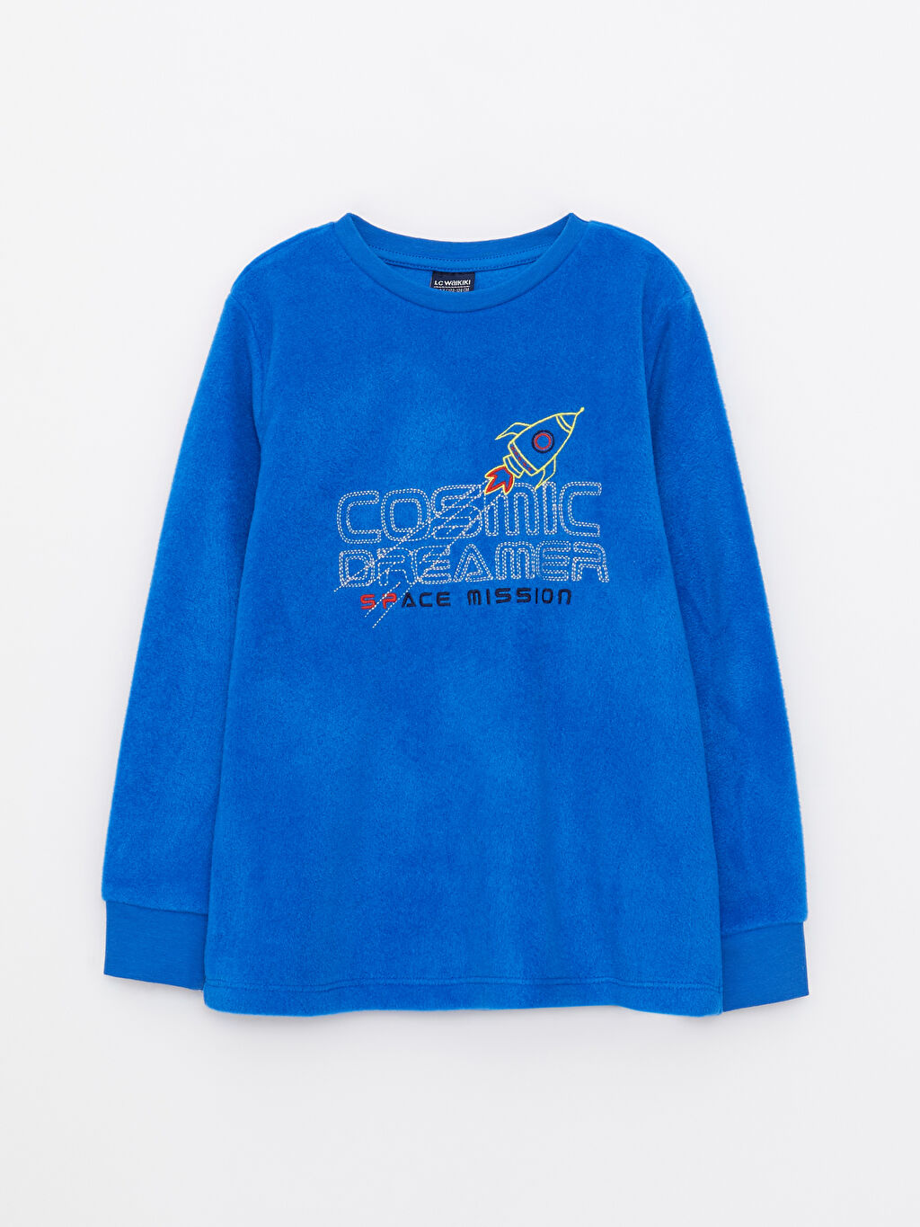 Crew Neck Printed Long Sleeve Fleece Boys Pajamas Set -W21836Z4-H9U ...