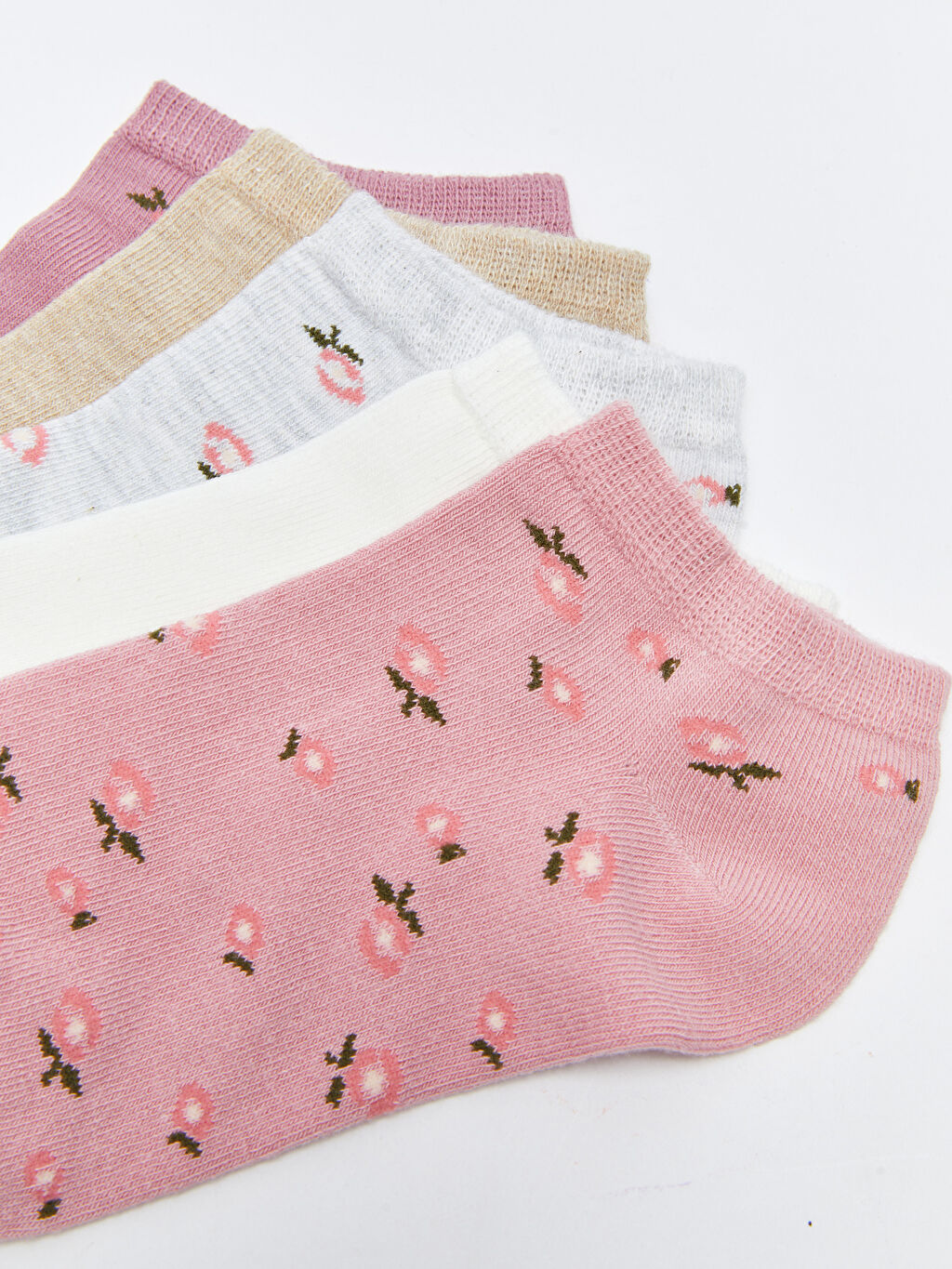 Patterned Women's Booties Socks 5-Pack -W25789Z8-J3N - W25789Z8-J3N ...