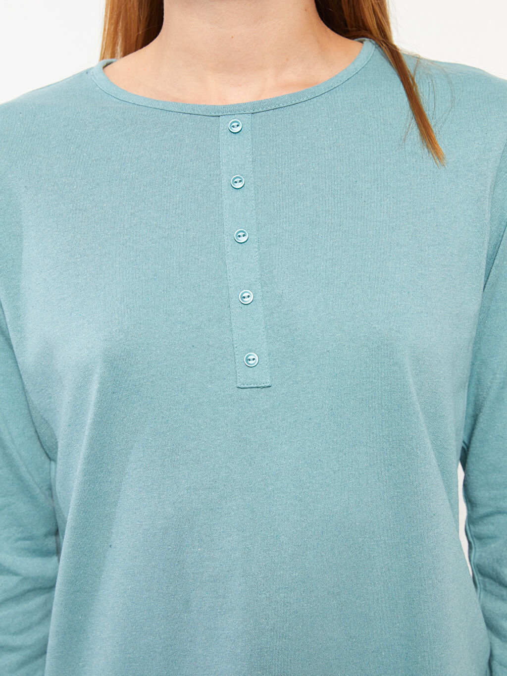 Crew Neck Regular Long Sleeve Women's T-shirt -W2H733Z8-S2F - W2H733Z8 ...