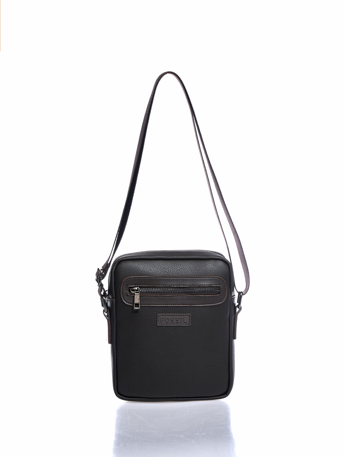 Fossil Deri Görünümlü Fermuarlı Erkek Çanta