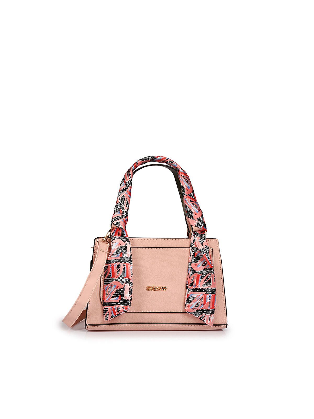 Stilgo Deri Görünümlü Fular Detaylı Kadın Omuz Çantası