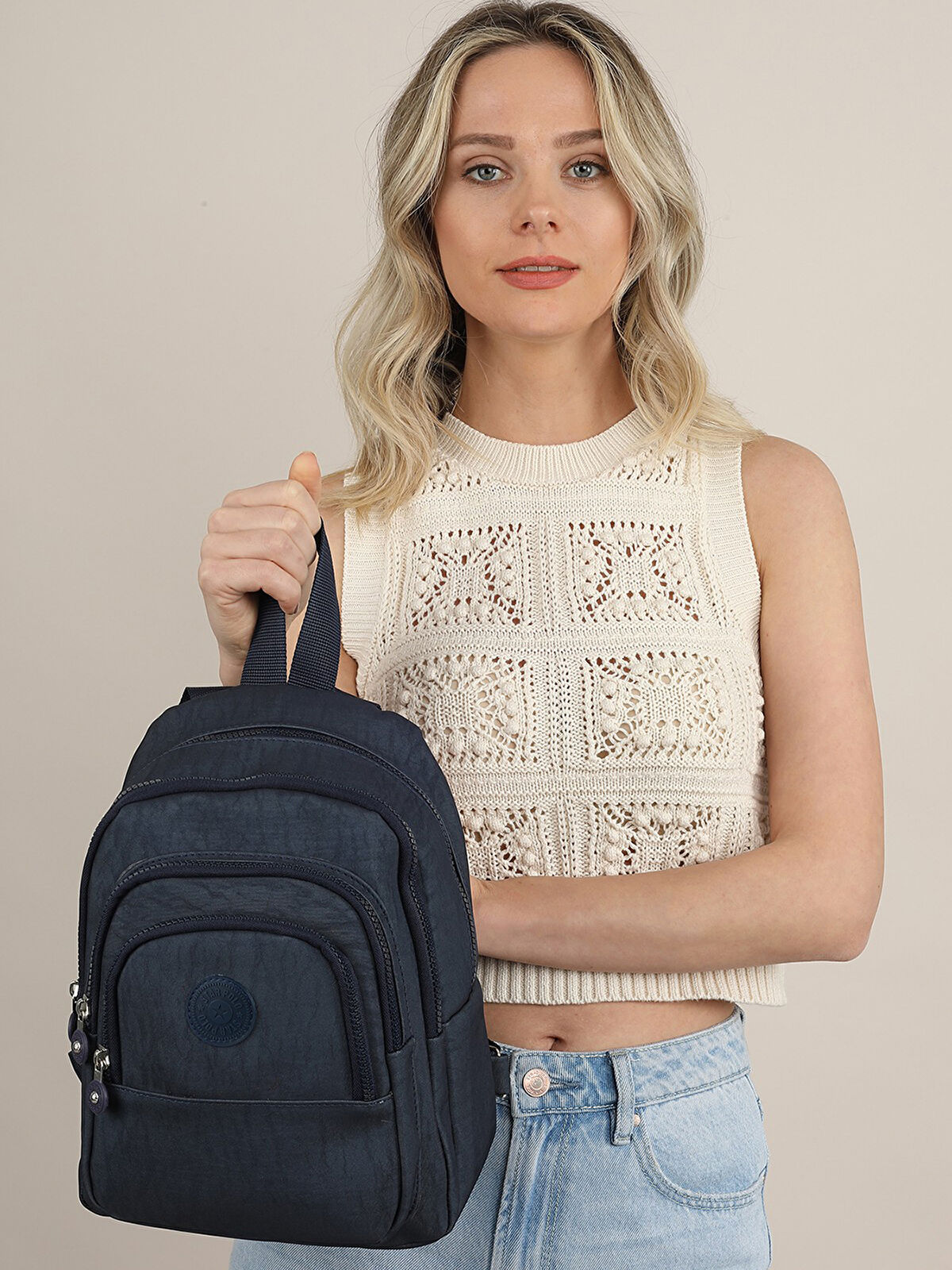 Madamra Çok Gözlü Kadın Sırt Çantası