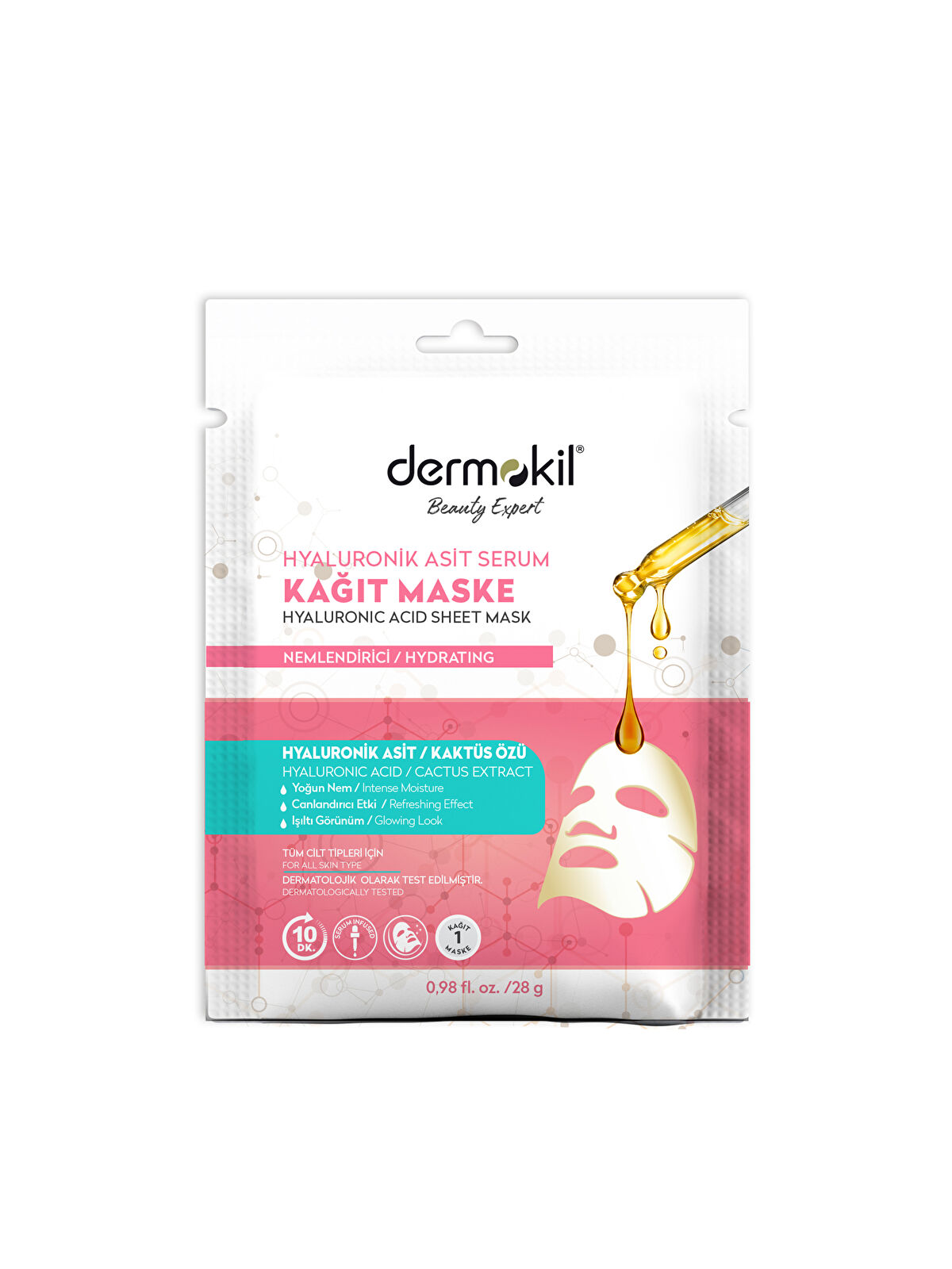 Dermokil Hyaluronik Asit Serum Kağıt Maske 28 G Dermokil Hyaluronik Asit Serum Kağıt Maske 28 G