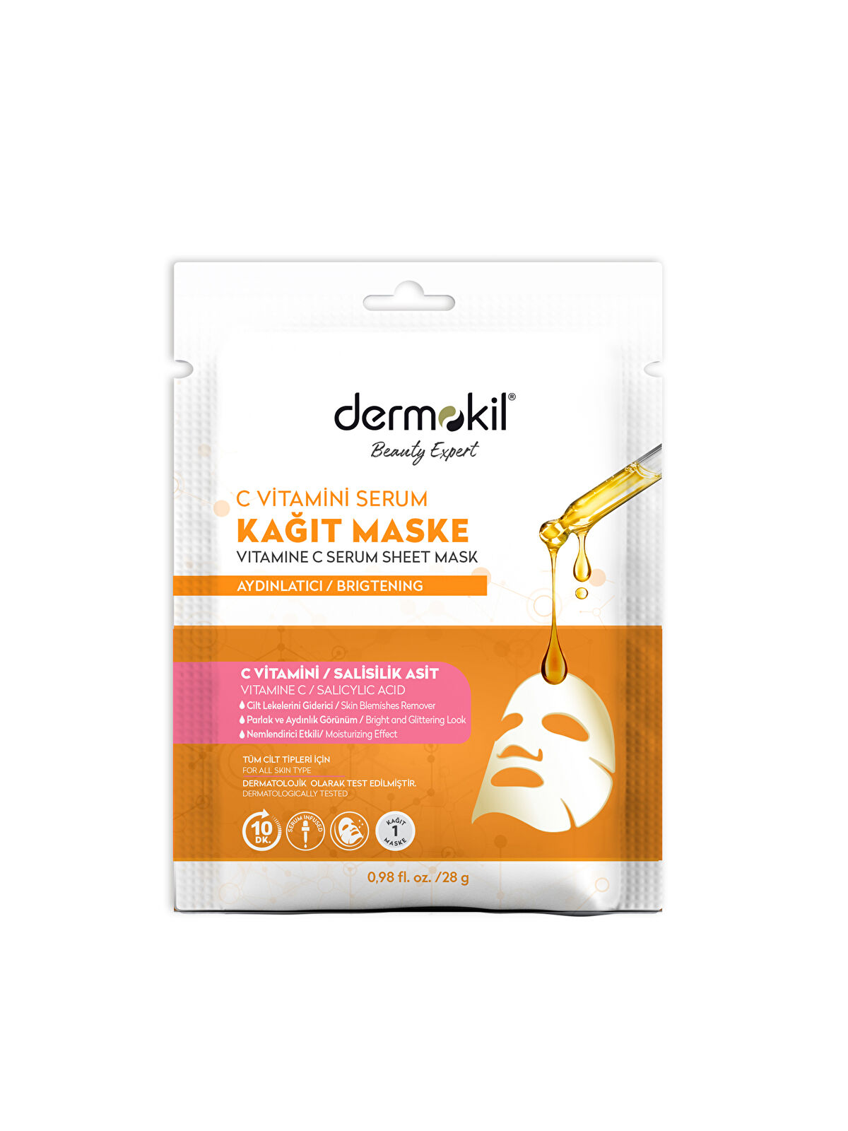 Dermokil C Vitamini Serum Kağıt Maske 28 G Dermokil C Vitamini Serum Kağıt Maske 28 G