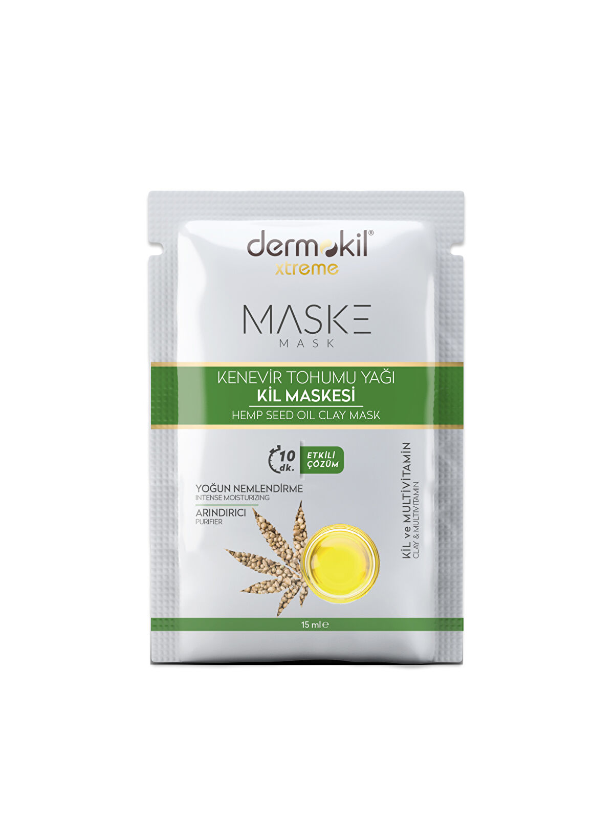 Dermokil Kenevir Tohumu Yağı Kil Maskesi 15 Ml Dermokil Kenevir Tohumu Yağı Kil Maskesi 15 Ml