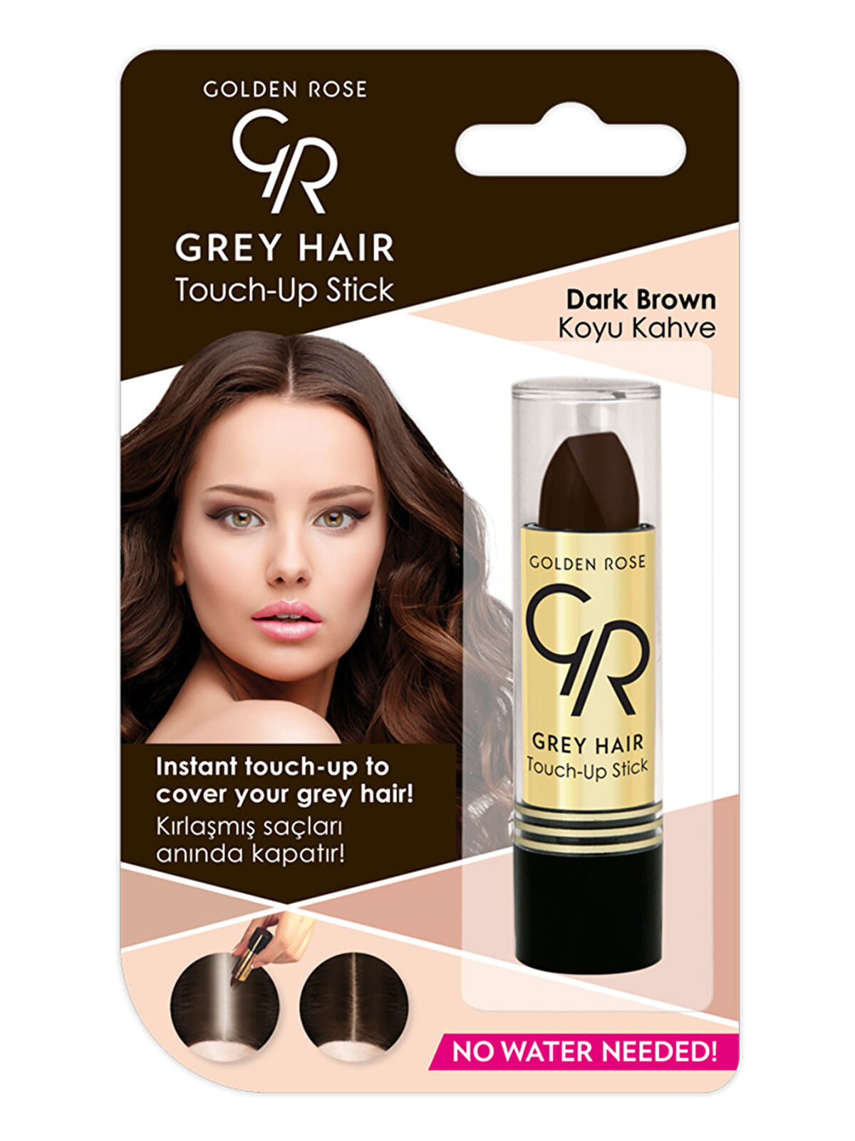 Golden Rose Saç Beyazlarını Kapatan Stick Koyu Kahverengi (Dark Brown)No:02 Golden Rose Saç Beyazlarını Kapatan Stick Koyu Kahverengi (Dark Brown)No:02