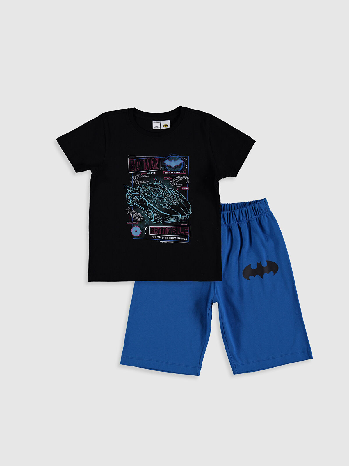 Bisiklet Yaka Kısa Kollu Erkek Çocuk Pijama Takım