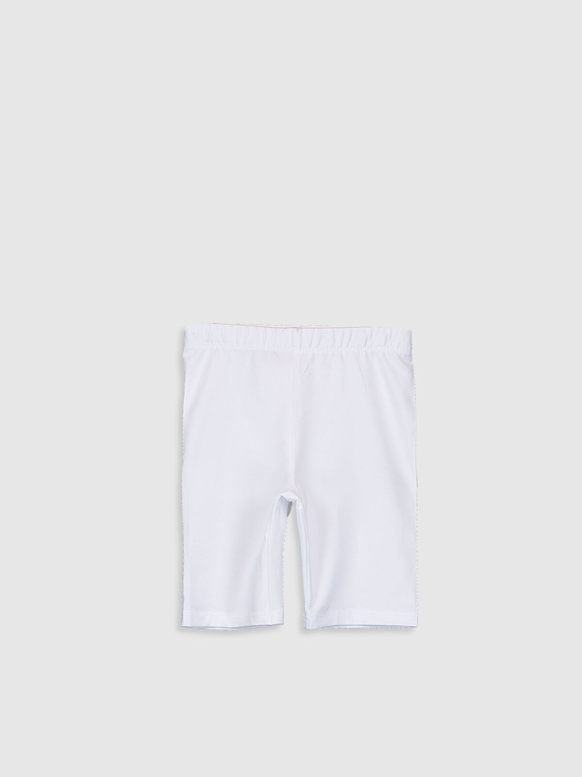 Beli Lastikli Basic Pamuklu Kız Çocuk Kısa Tayt