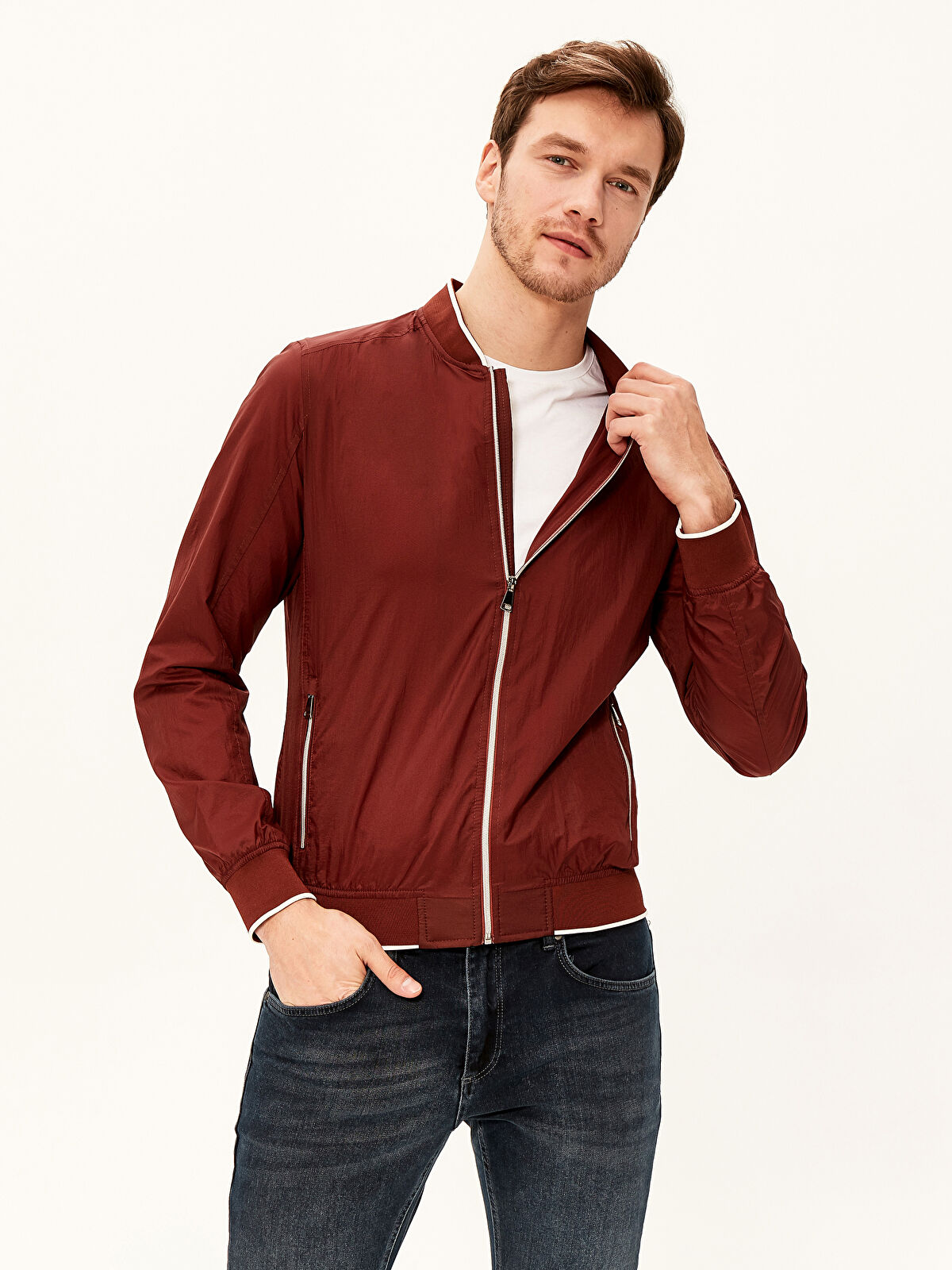 LCW VISION Kolej Yaka İnce Erkek Mont