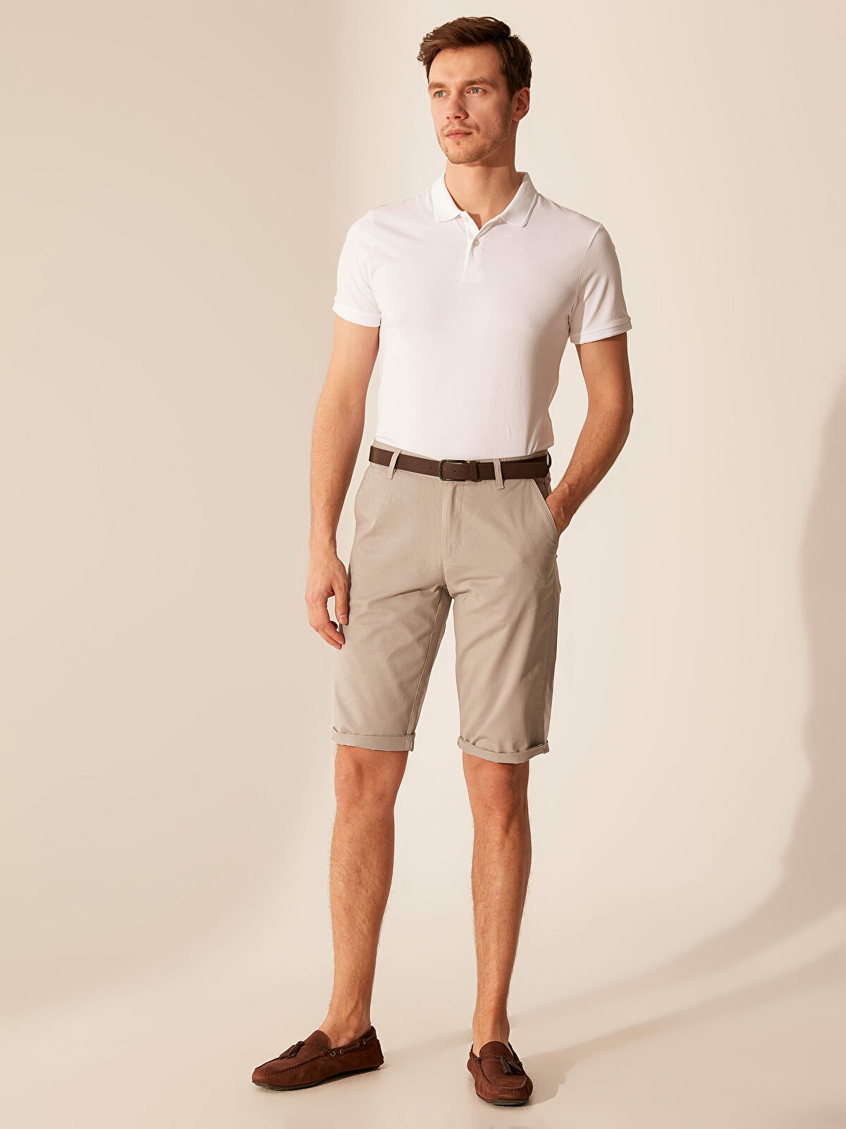 Regular Fit Gabardin Şort