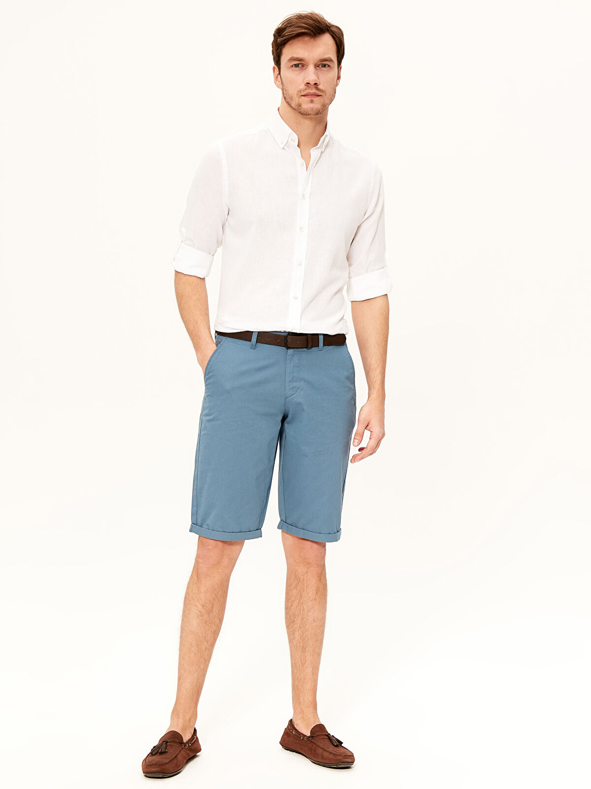 Regular Fit Gabardin Şort