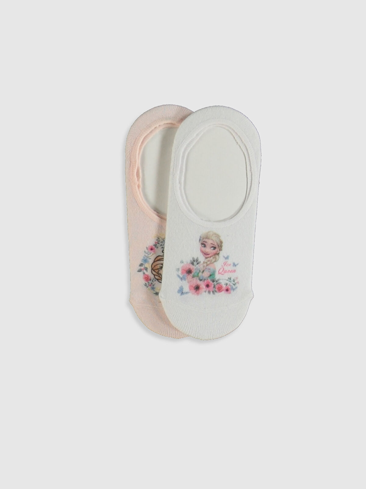 Elsa Desenli Kız Çocuk Babet Çorap 2'li