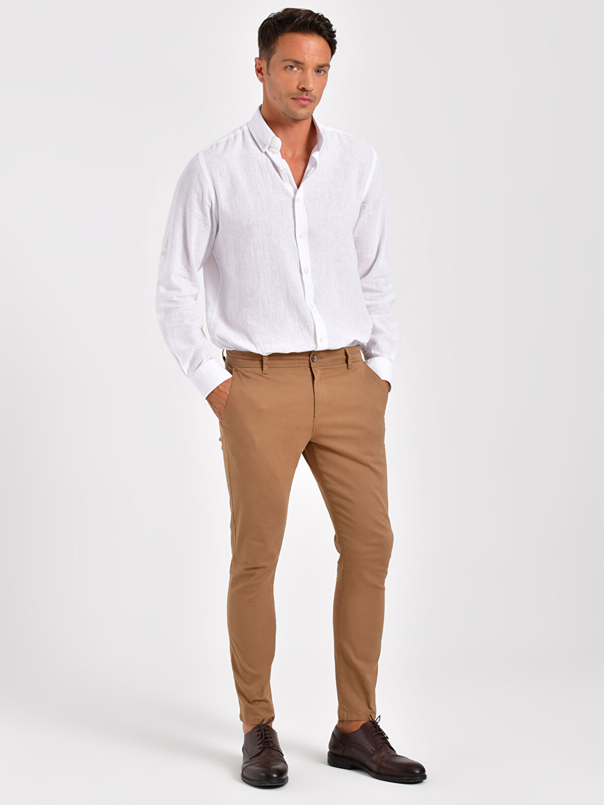 Ekstra Dar Kalıp Gabardin Chino Pantolon