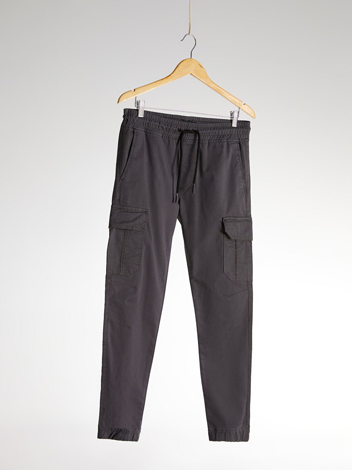 Slim Fit Gabardin Kargo Pantolon