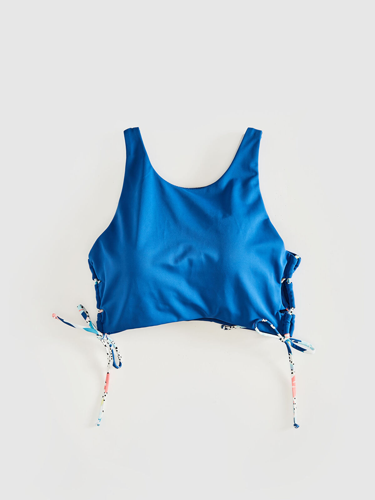 Halter Yaka Desenli Bikini Üst