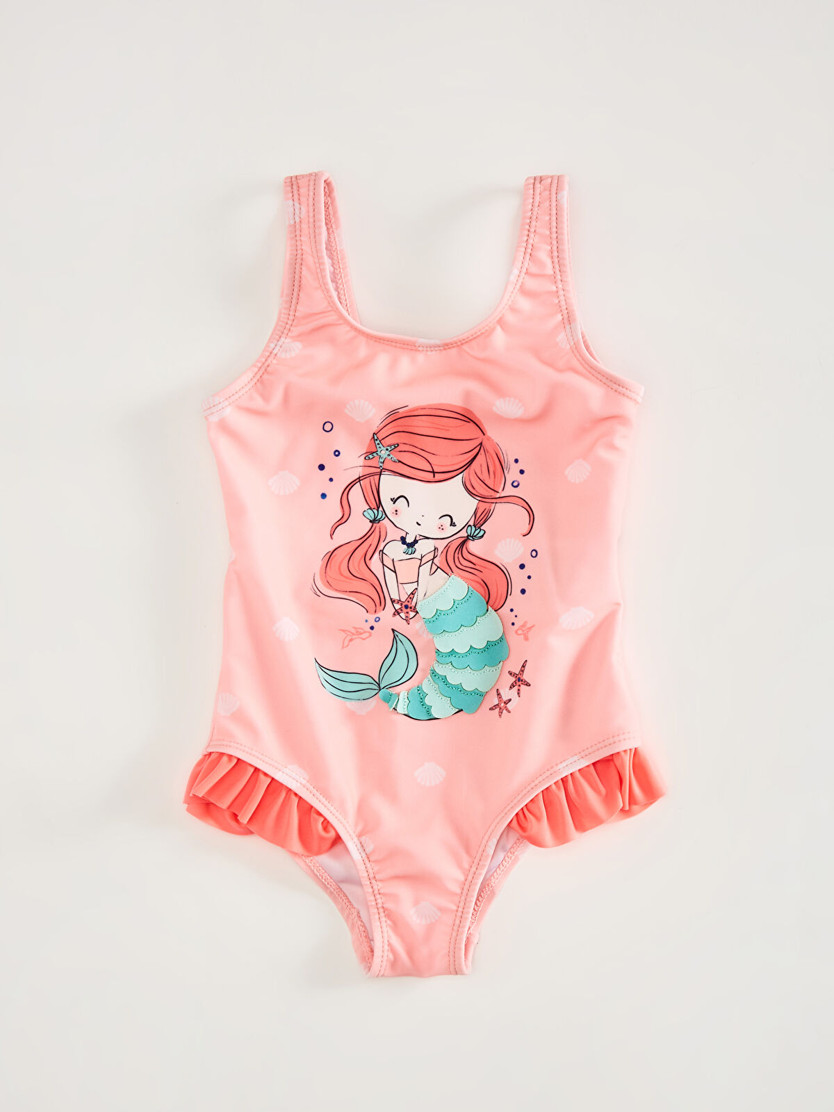 Baskılı Esnek Kumaştan Kız Bebek Mayo