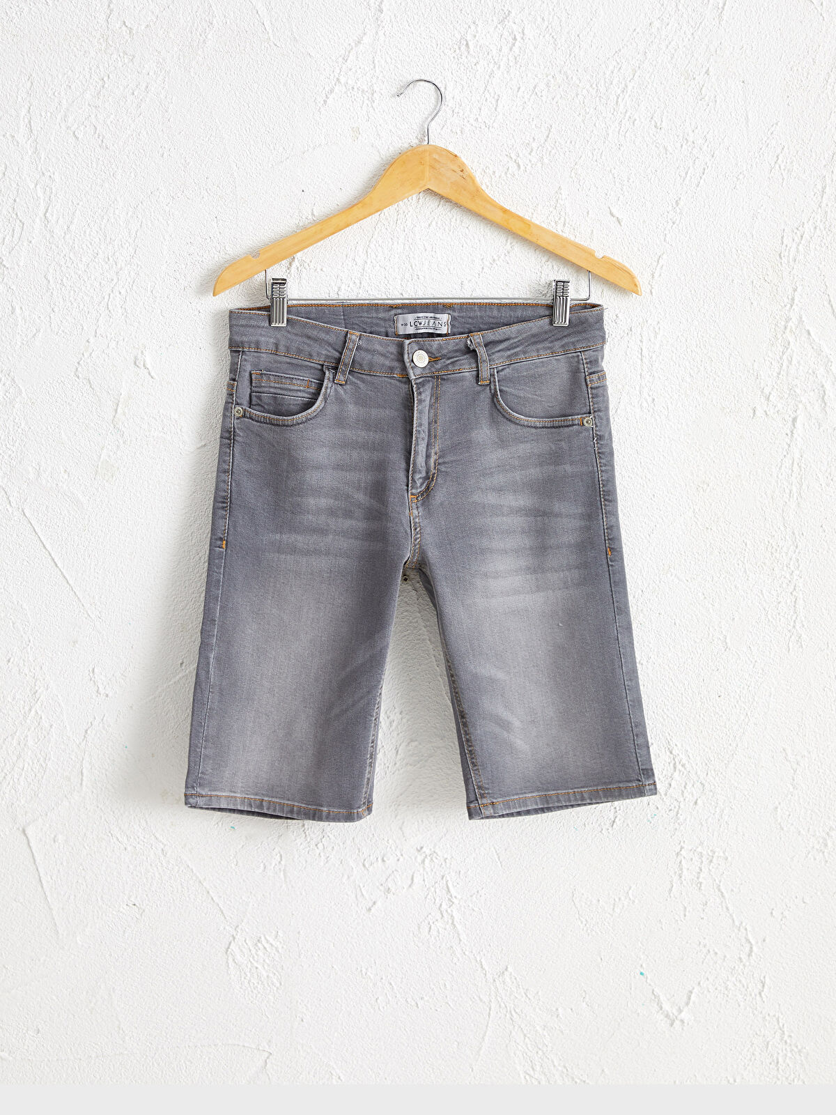 Skinny Fit Bermuda Jean Şort