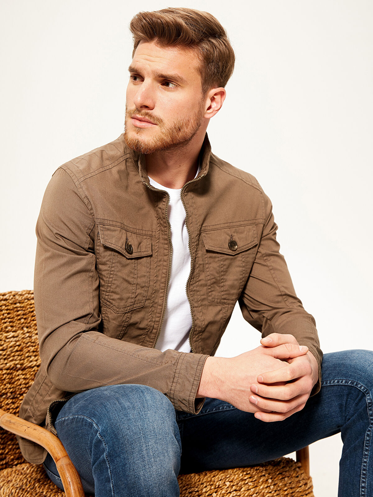 LCW CLASSIC Rahat Kalıp Dik Yaka İnce Erkek Mont