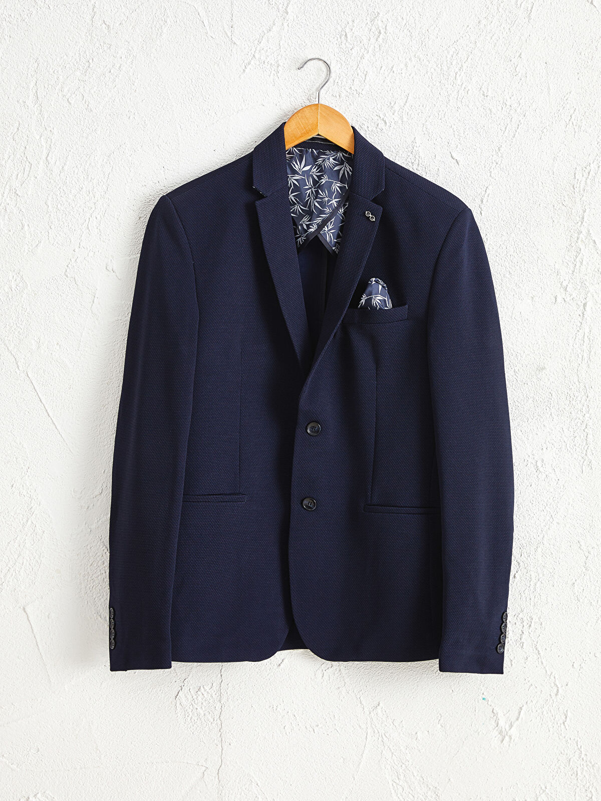 Standart Kalıp Dokulu Blazer Ceket