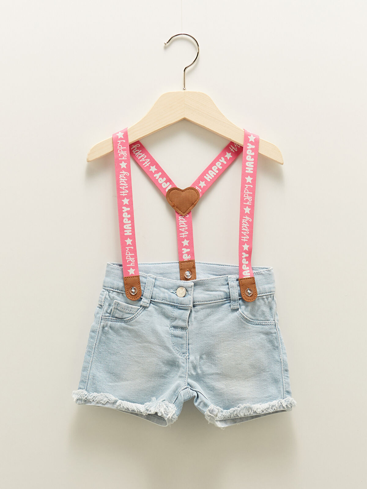 Kız Bebek Jean Şort Ve Pantolon Askısı
