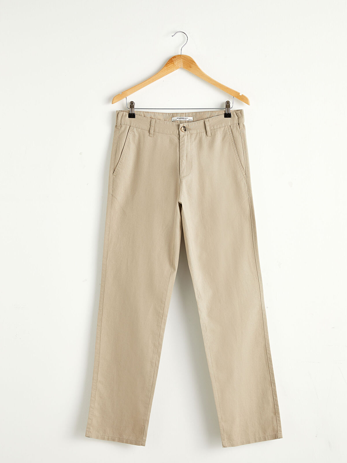Normal Kalıp Keten Karışımlı Chino Pantolon