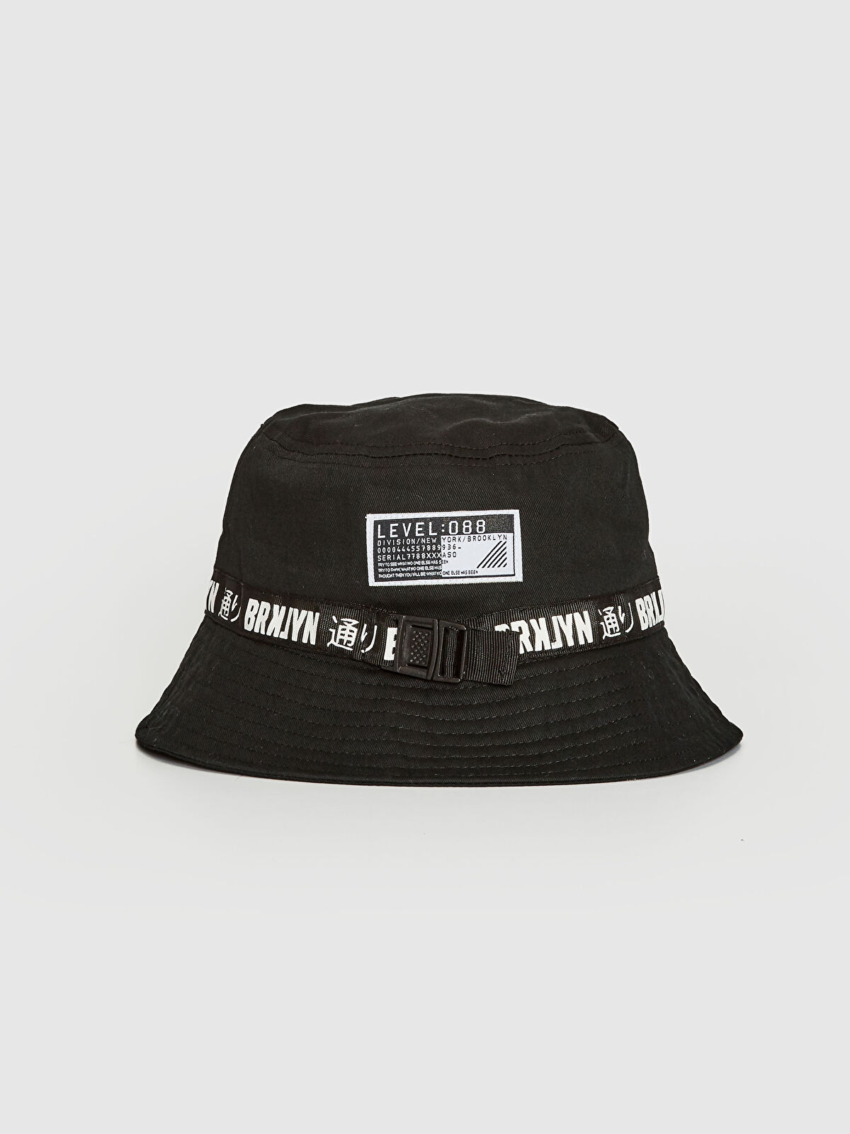 Şerit Detaylı Gabardin Bucket Şapka