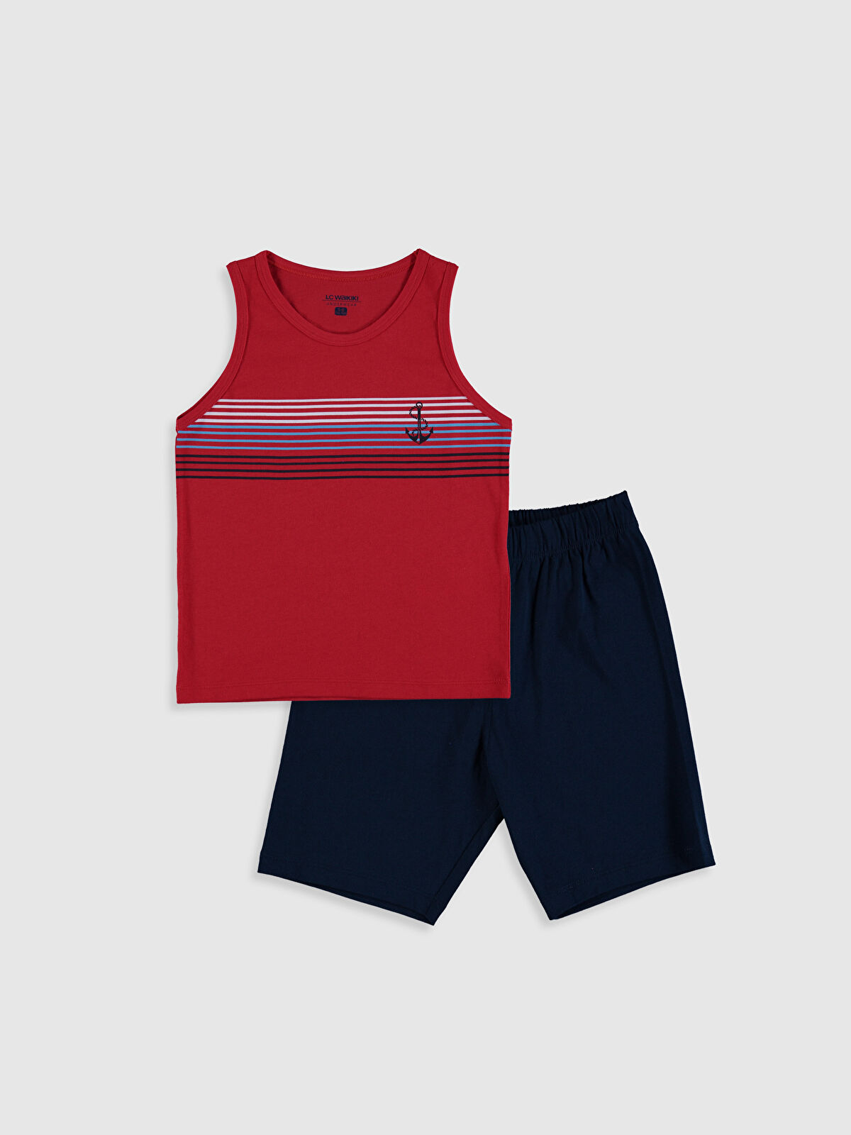 Bisiklet Yaka Kısa Kollu Erkek Çocuk Pijama Takım