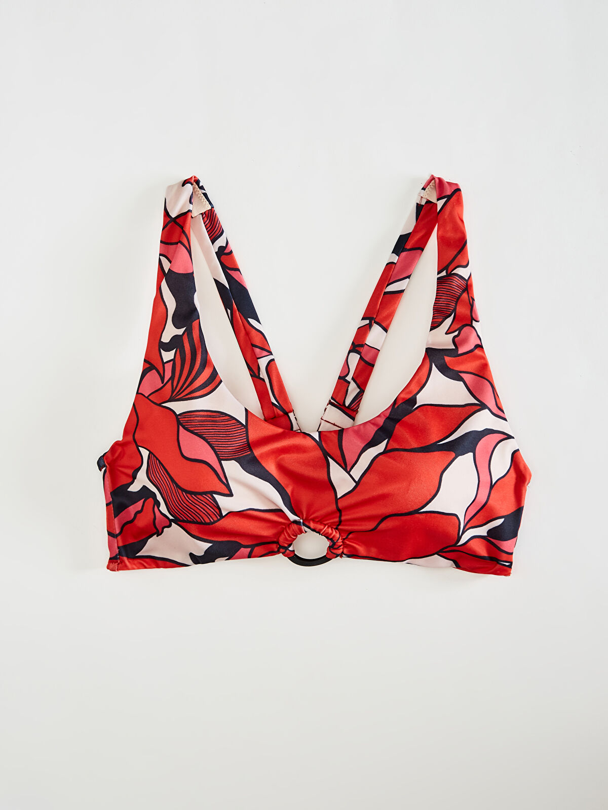 Desenli Üçgen Bikini Üst