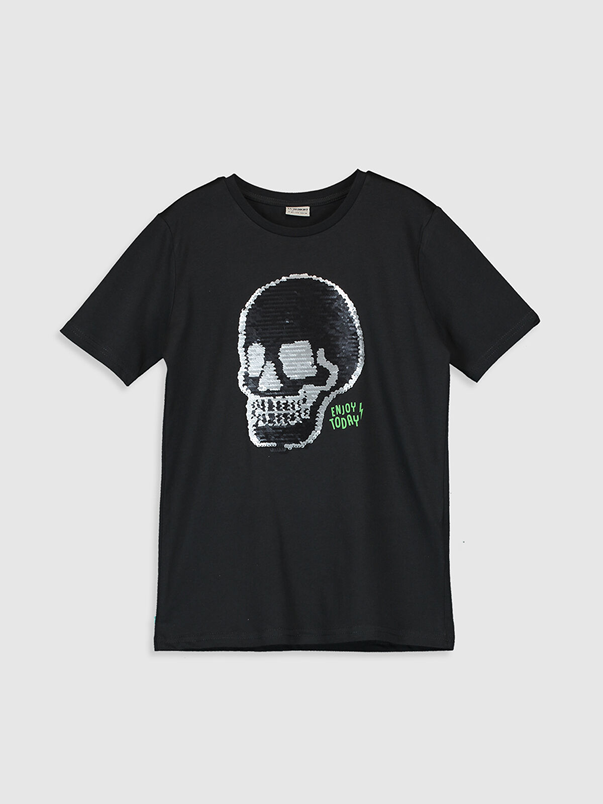 Erkek Çocuk Çift Yönlü Payetli Pamuklu Tişört