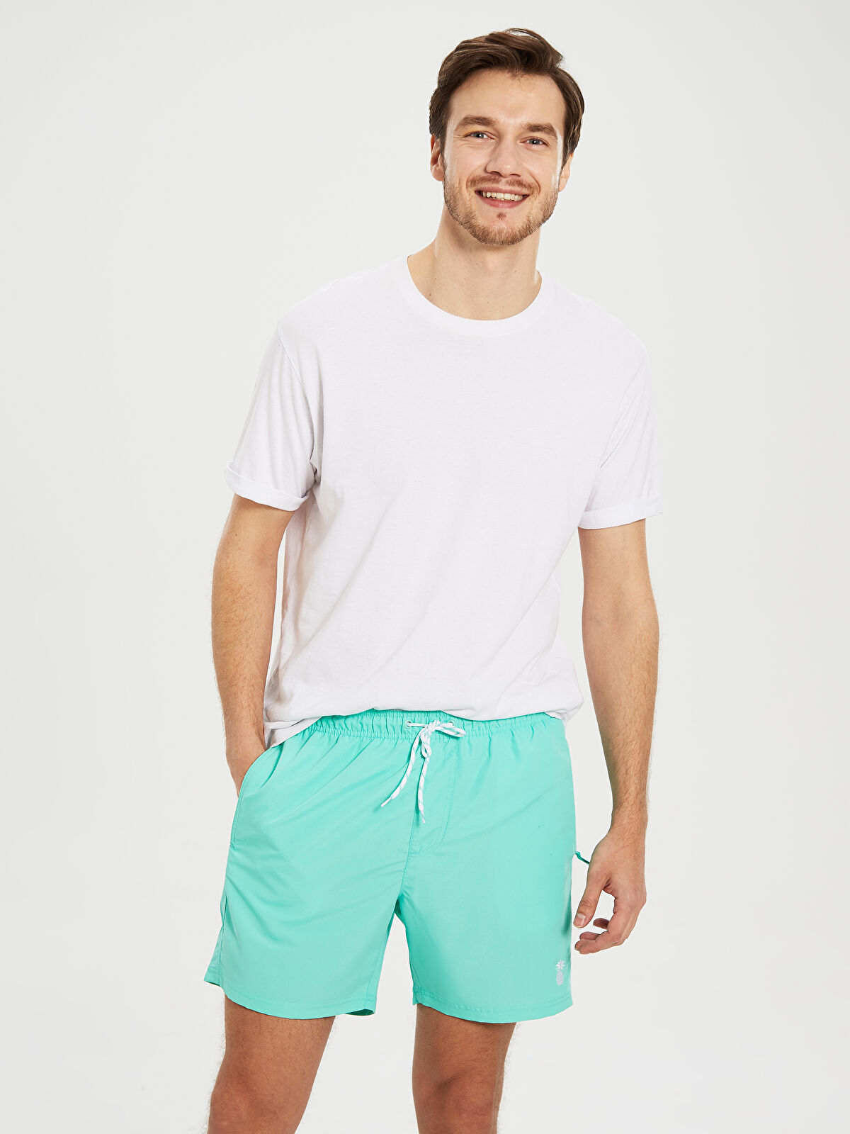 Diz Üstü Boy Basic Deniz Şortu