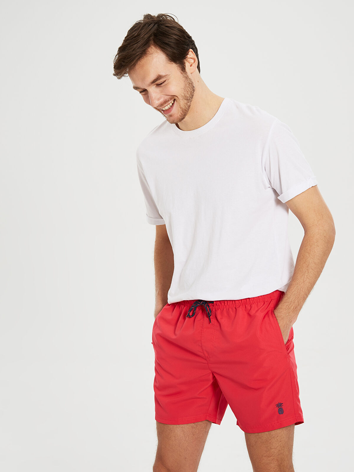 Diz Üstü Boy Basic Deniz Şortu